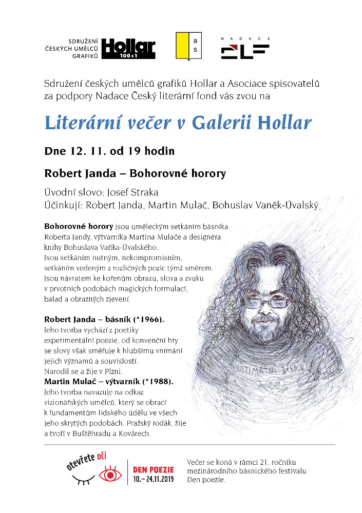 DEN POEZIE – Robert Janda: Bohorovné horory – iTvar